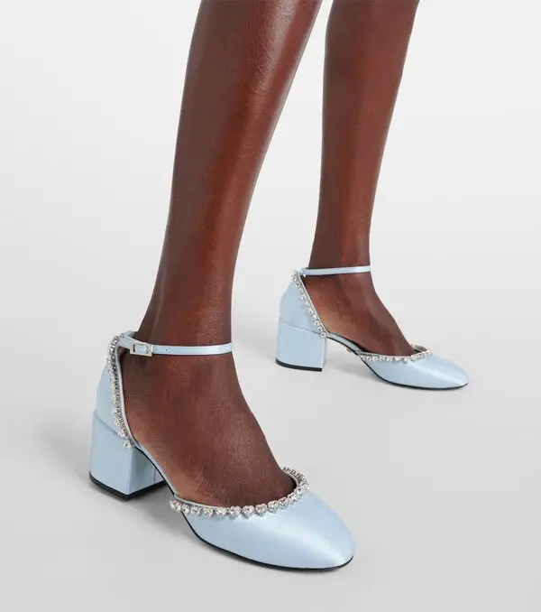 Mach & Mach Audrey 55 Embellished Satin Pumps