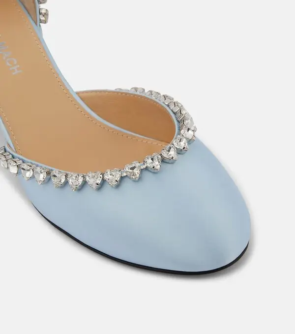 Mach & Mach Audrey 55 Embellished Satin Pumps