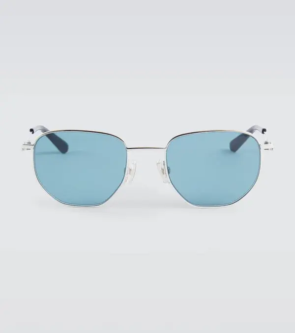 Bottega Veneta Octagon Sunglasses - Silver