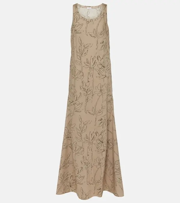 Brunello Cucinelli Floral Maxi Dress