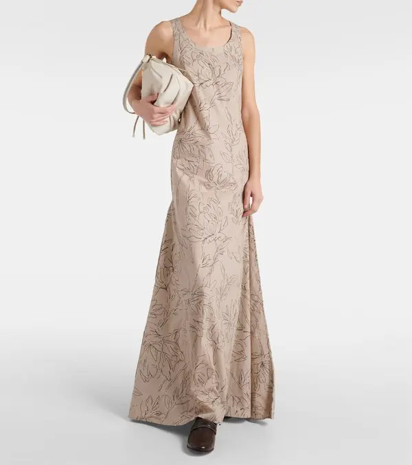 Brunello Cucinelli Floral Maxi Dress