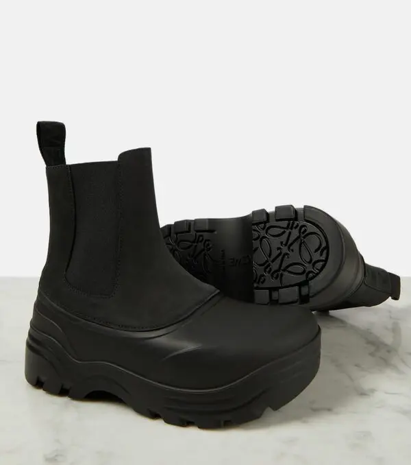 Loewe Field Leather Chelsea Boots - Black | Editorialist
