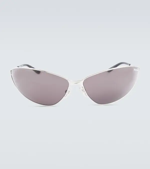 Balenciaga Razor Cat-eye Sunglasses - Silver