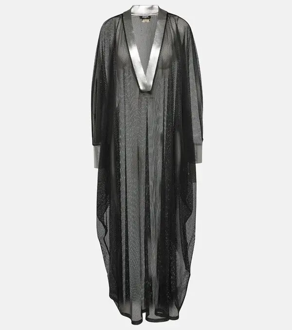 Balmain Mesh Kaftan - Black