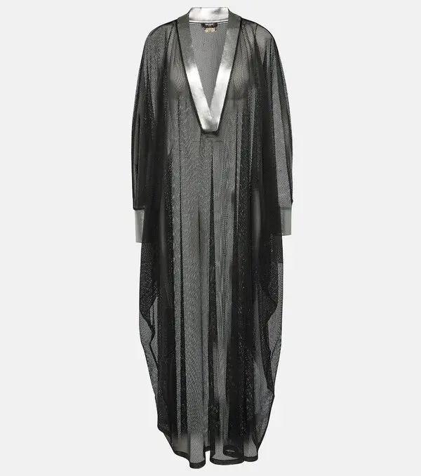 Balmain Mesh Kaftan - Black