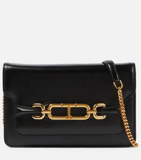 TOM FORD Small Leather Shoulder Bag - Black