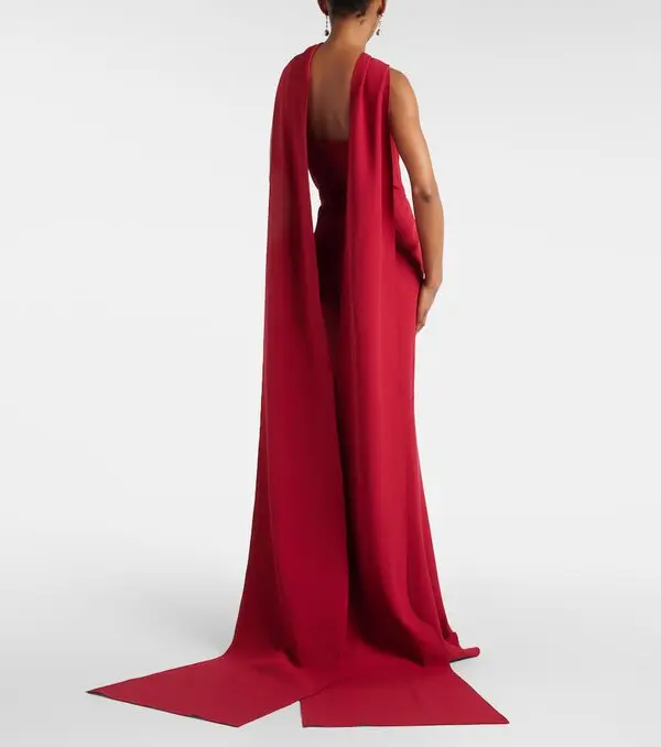 Safiyaa Lilien Halterneck Gown - Red