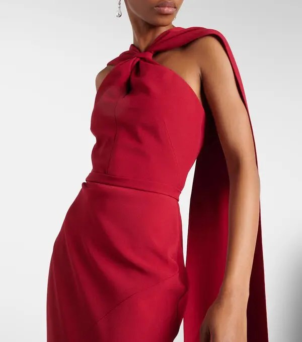 Safiyaa Lilien Halterneck Gown - Red