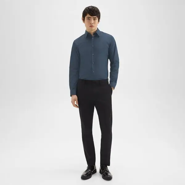 Theory Zaine Stretch Cotton Pant - Black