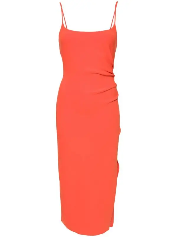 bec and bridge orange midi dress Bec & Bridge Jessi Gathered Midi Dress In Orange - 32% Off
