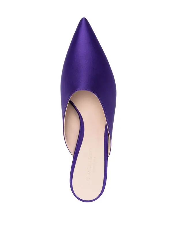 SCAROSSO Laura 60mm Satin Mules - Purple