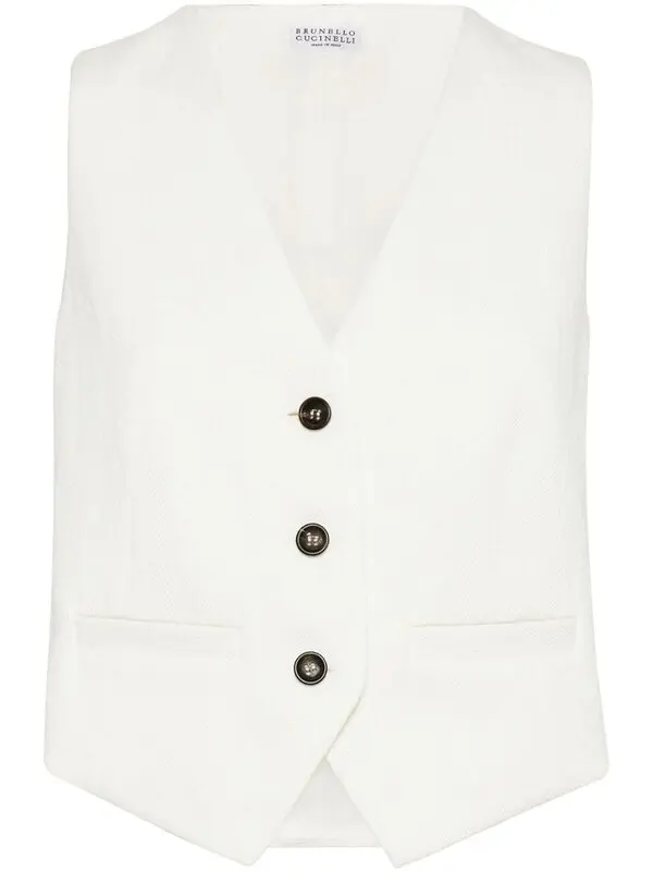 Brunello Cucinelli Herringbone Gilet