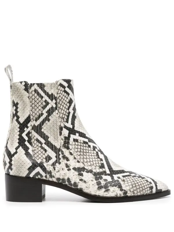 SCAROSSO Olivia 40mm Snakeskin Boots