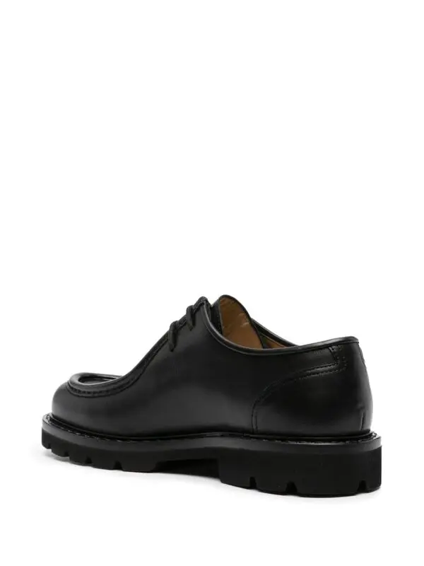 SCAROSSO Damiano Leather Derby Shoes - Black