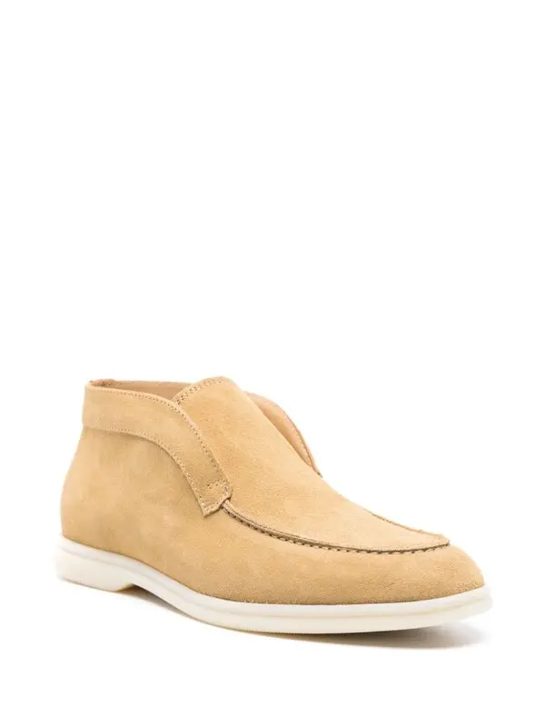 SCAROSSO Leonarda Suede Ankle Boots - Brown