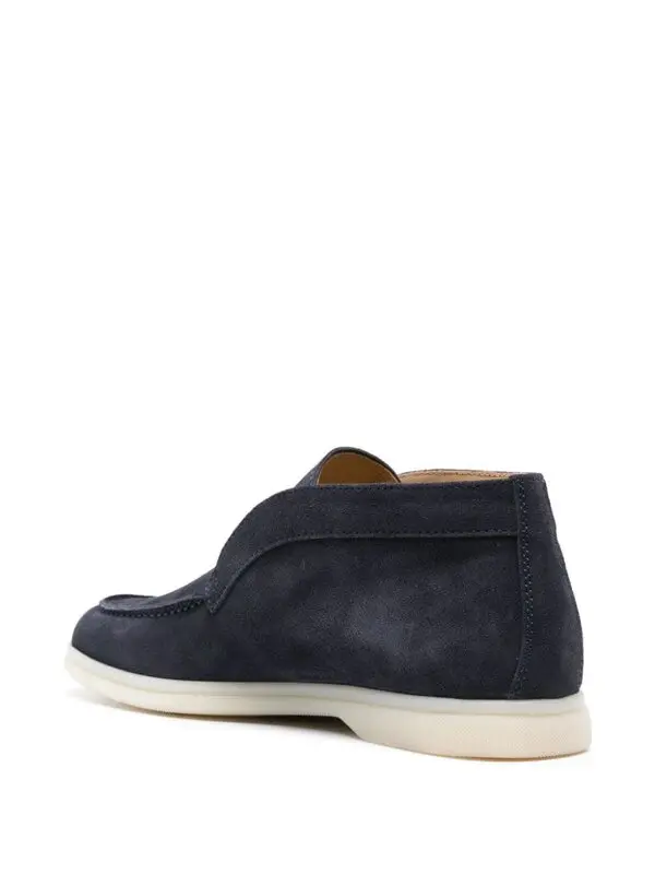 SCAROSSO Leonarda Suede Ankle Boots - Blue