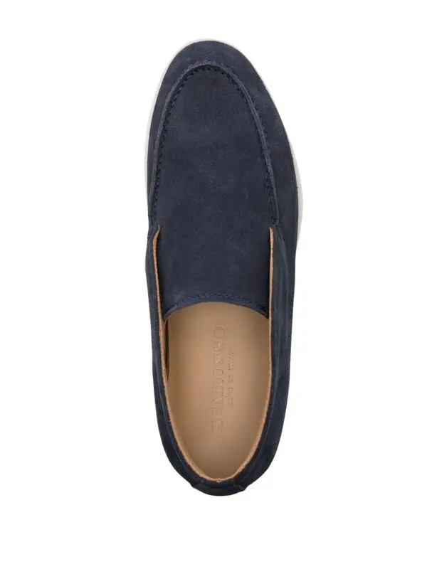 SCAROSSO Leonarda Suede Ankle Boots - Blue