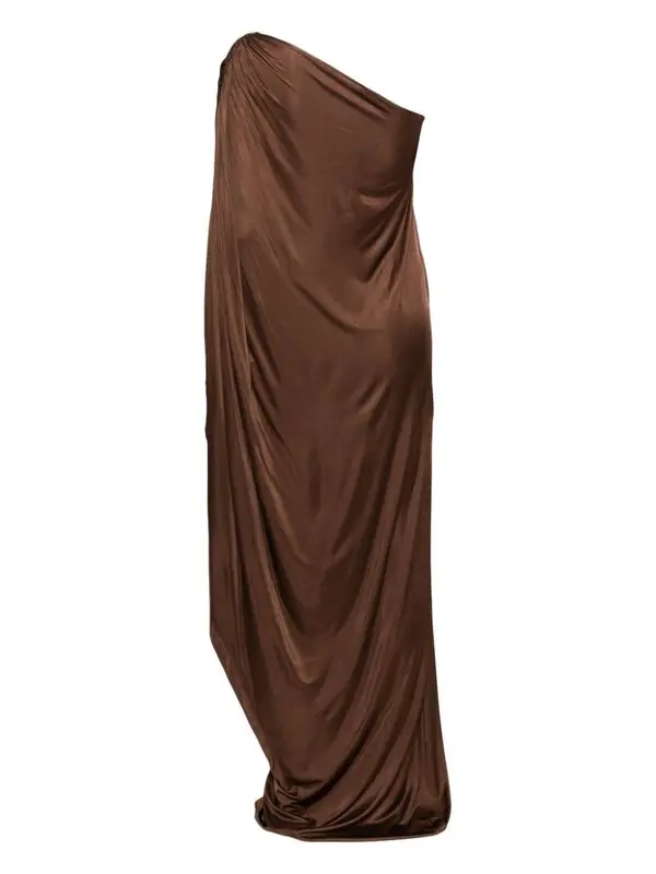 Atlein Single-sleeve Draped Dress