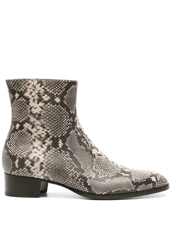 SCAROSSO Warren Python-print Chelsea Boots