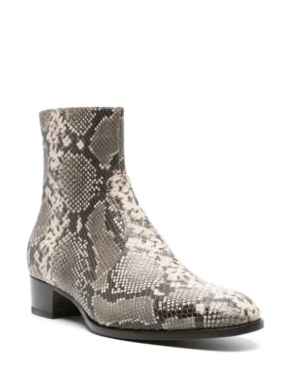 SCAROSSO Warren Python-print Chelsea Boots