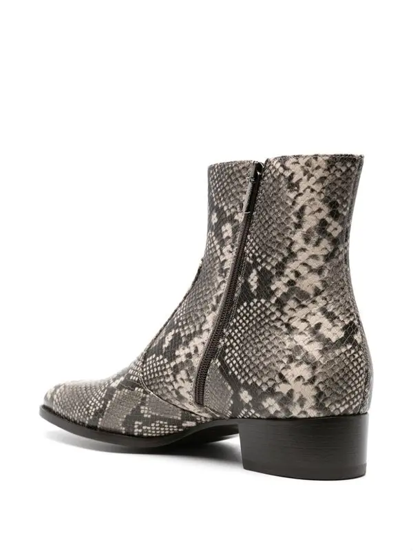 SCAROSSO Warren Python-print Chelsea Boots