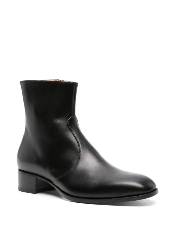 SCAROSSO X Warren Alfie Baker Leather Boots - Black
