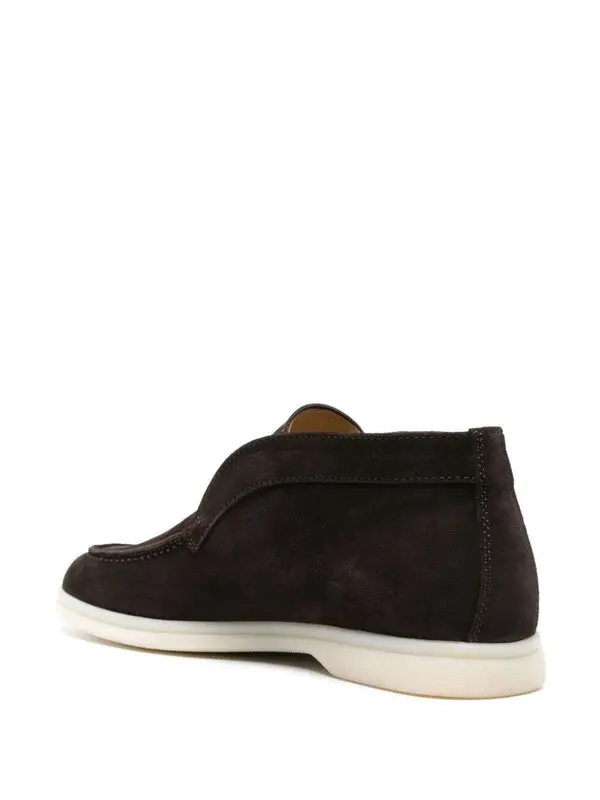 SCAROSSO Leonarda Suede Ankle Boots - Brown