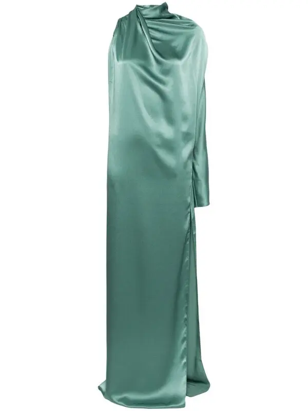 Atlein Single-sleeve Draped Gown