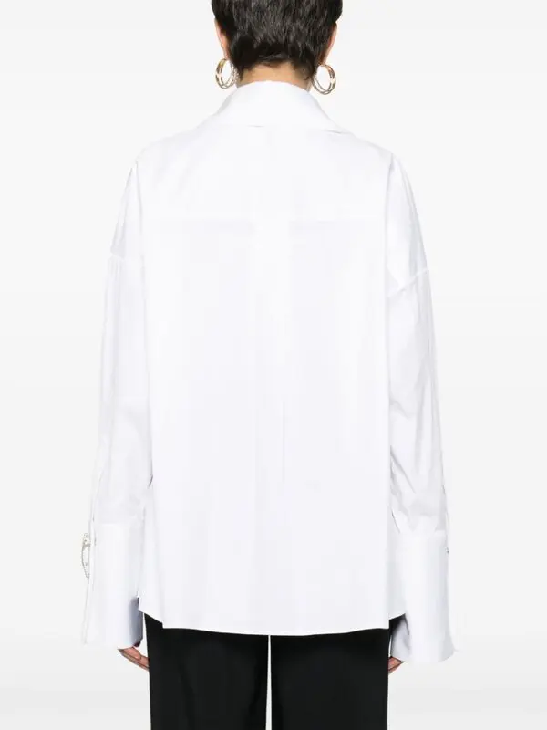 GENNY Crystal-embellished Poplin Blouse