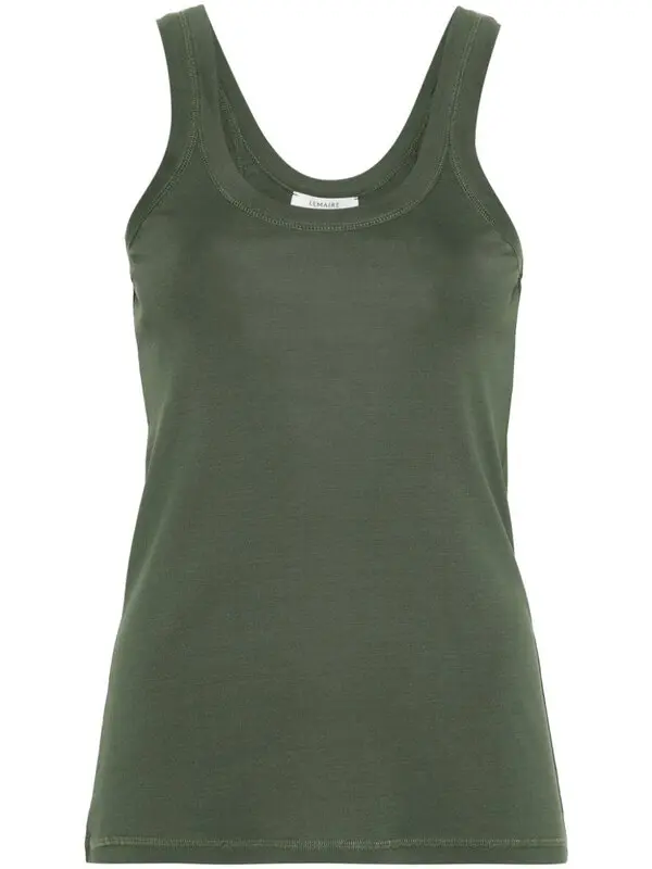 LEMAIRE Ribbed Cotton Top - Green