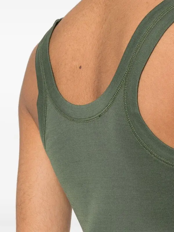LEMAIRE Ribbed Cotton Top - Green