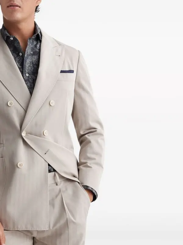 Brunello Cucinelli Striped Double-breasted Blazer