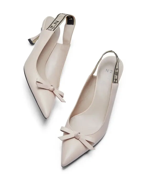 N°21 Logo-strap Bow Leather Pumps