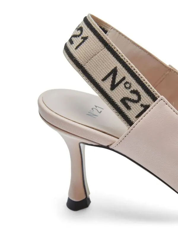 N°21 Logo-strap Bow Leather Pumps