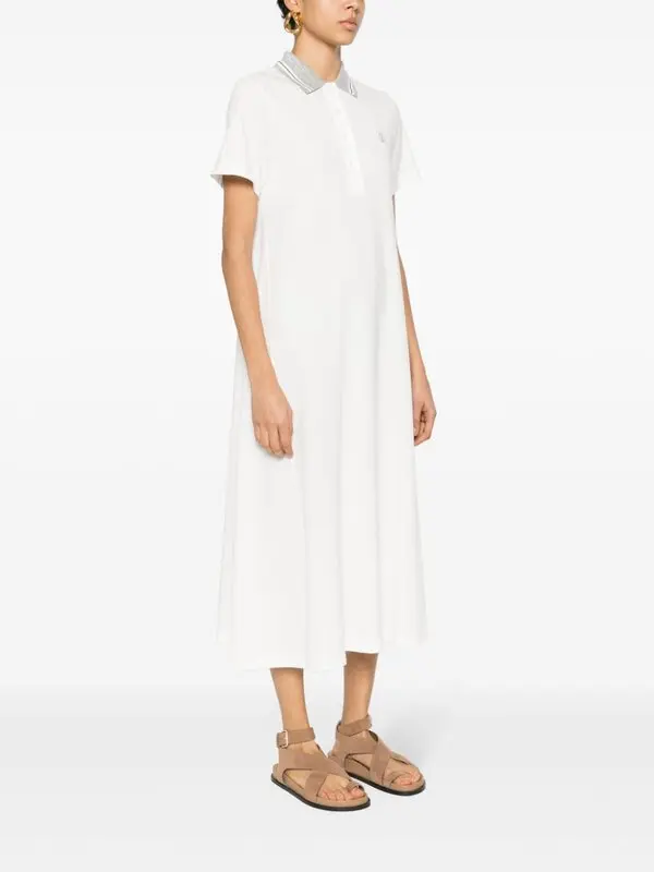 Brunello Cucinelli Cotton Piqué Polo Midi Dress