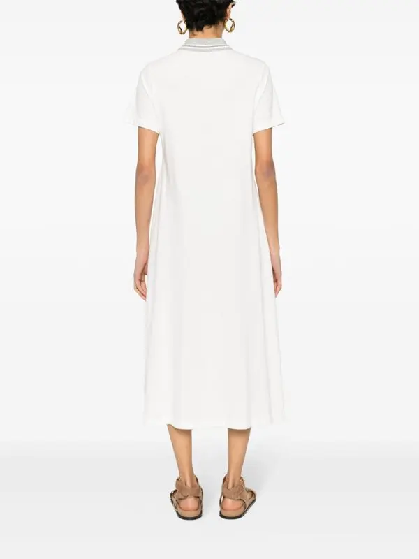 Brunello Cucinelli Cotton Piqué Polo Midi Dress