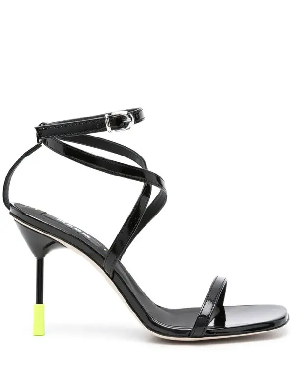 MSGM 95mm Leather Sandals - Black