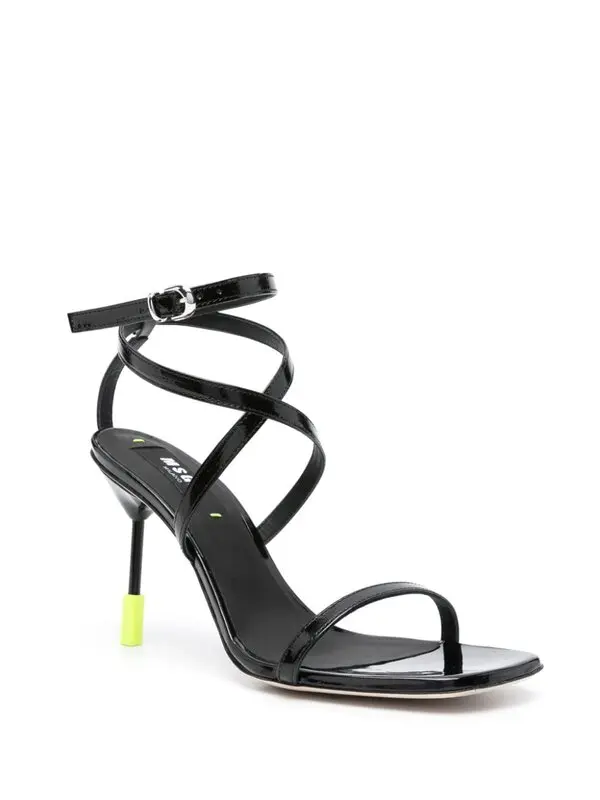 MSGM 95mm Leather Sandals - Black