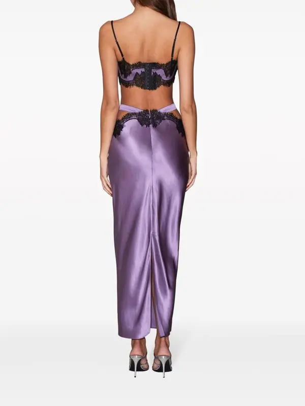 FLEUR DU MAL Lace Cut-out Skirt