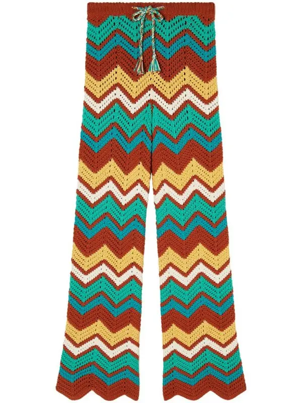 Alanui Chevron Knit Trousers