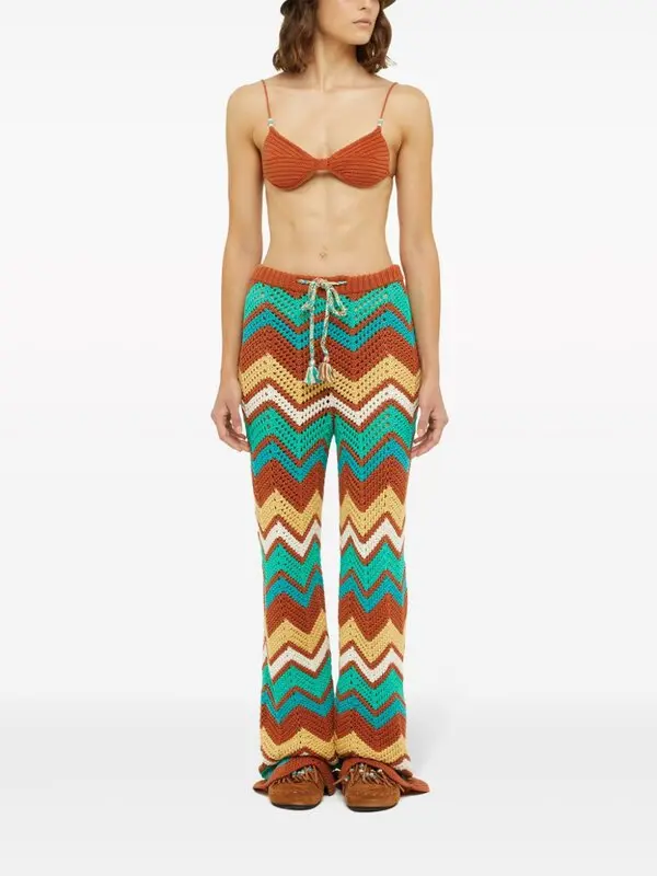 Alanui Chevron Knit Trousers