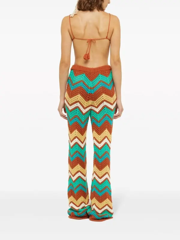 Alanui Chevron Knit Trousers