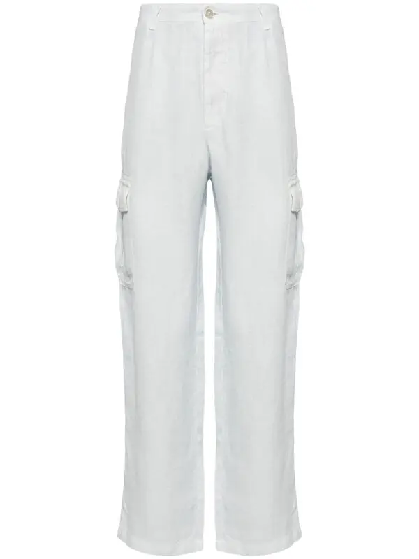 120% Lino Linen Cargo Trousers