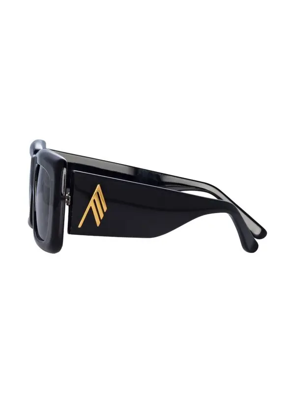 Attico Marfa Rectangle-frame Sunglasses - Black
