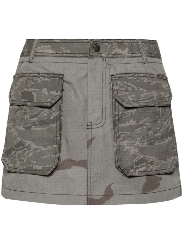 MARINE SERRE Regenerated Camouflage Miniskirt