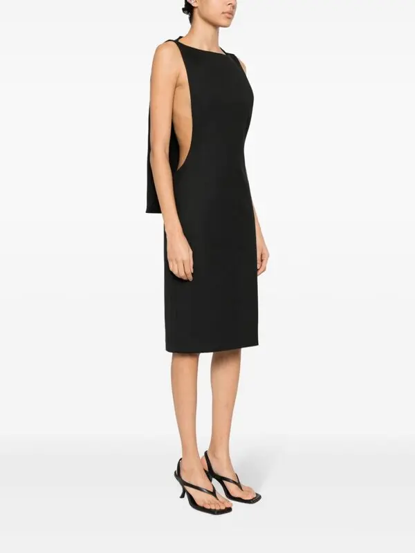 black midi wedding guest dresses Formal Black Midi Dress Barbara