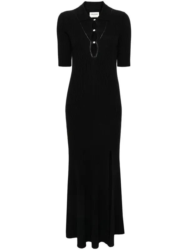 Zadig&Voltaire Lysa Ribbed-knit Maxi Dress