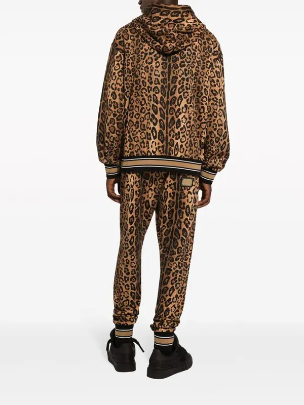 Dolce & Gabbana Leopard-print Cotton Track Pants