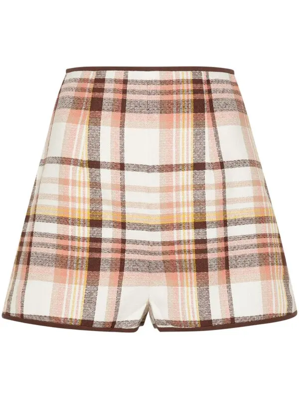 Zimmermann Matchmaker Check Dance Shorts