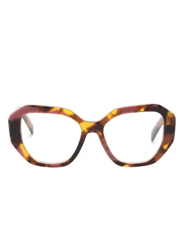 Prada Geometric-frame Glasses - Pink